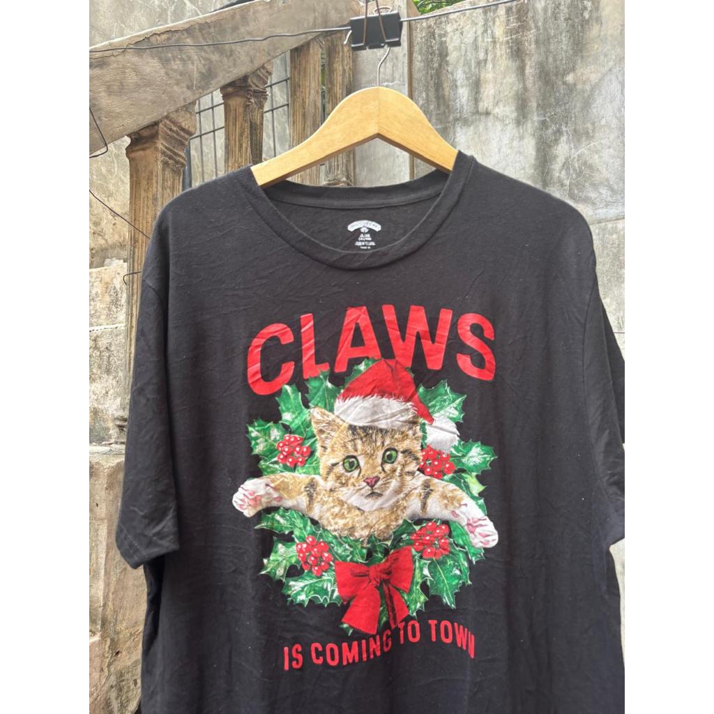 Jual Tee USA Vintage Holiday Time Claws Christmas (73x56) | Shopee ...