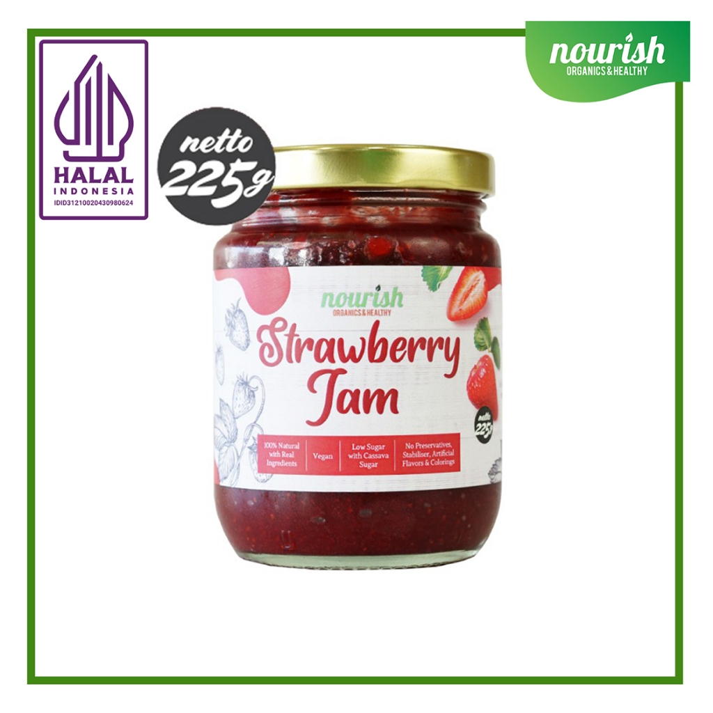 Jual STRAWBERRY JAM VEGAN (SELAI STRAWBERRY) RENDAH KALORI, TANPA GULA ...