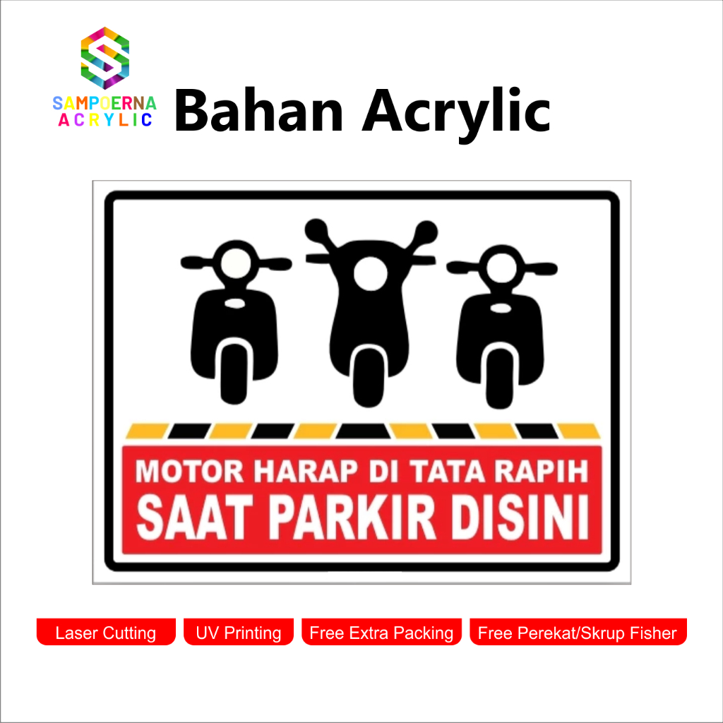 Jual parkir yang rapih bahan acrylic cocok di outdoor warna awet tidak ...
