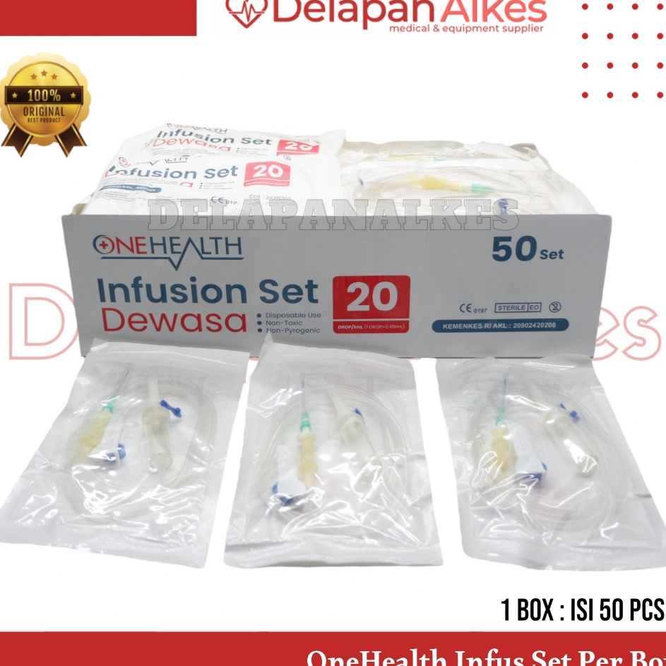 Jual Penjualan Pilihan OneHealth Infus Set Dewasa Per Box isi 5 Pcs ...