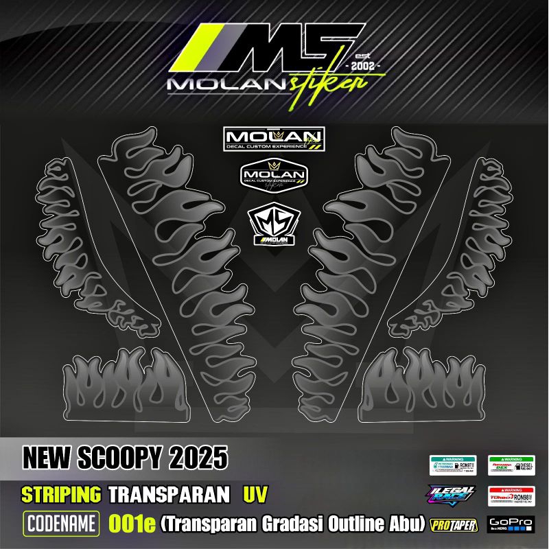 Jual Decal Sticker Striping Variasi Transparan Uv New Scoopy 2025 ...