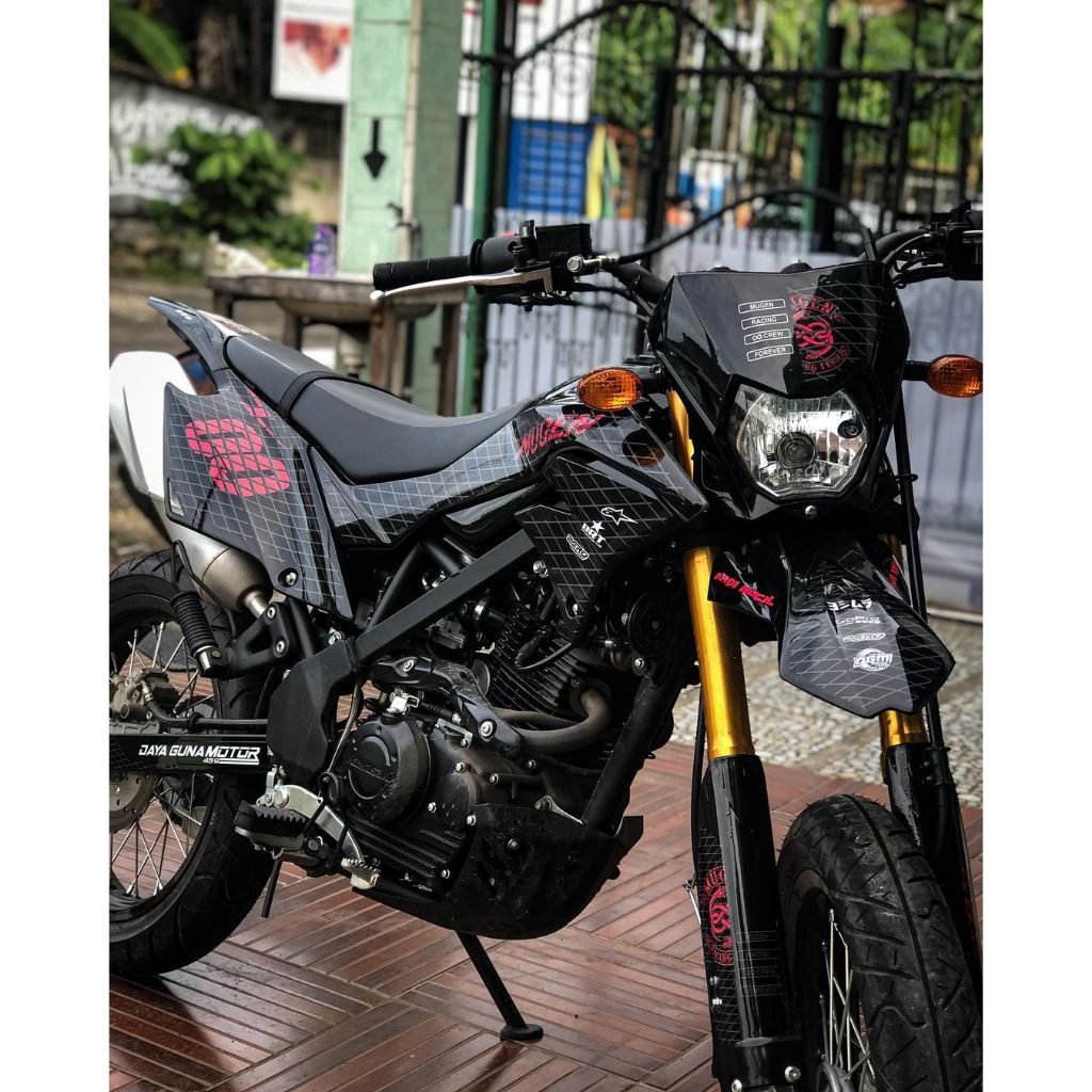 Jual STIKER DECAL KAWASAKI DTRACKER SUPERMOTO HITAM DECAL DTX FULL BODY ...