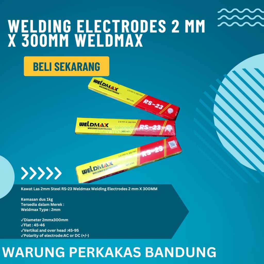 Jual Kawat Las 2mm Steel RS-23 Welding Electrodes 2 mm X 300MM Weldmax | Shopee Indonesia