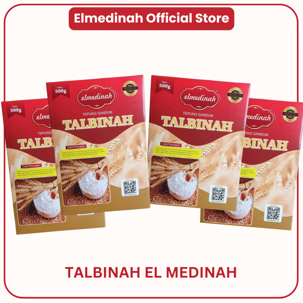 Jual Talbinah Elmedinah - 4 Box Tepung Gandum Resep Thibb Nabawy 500 gr ...