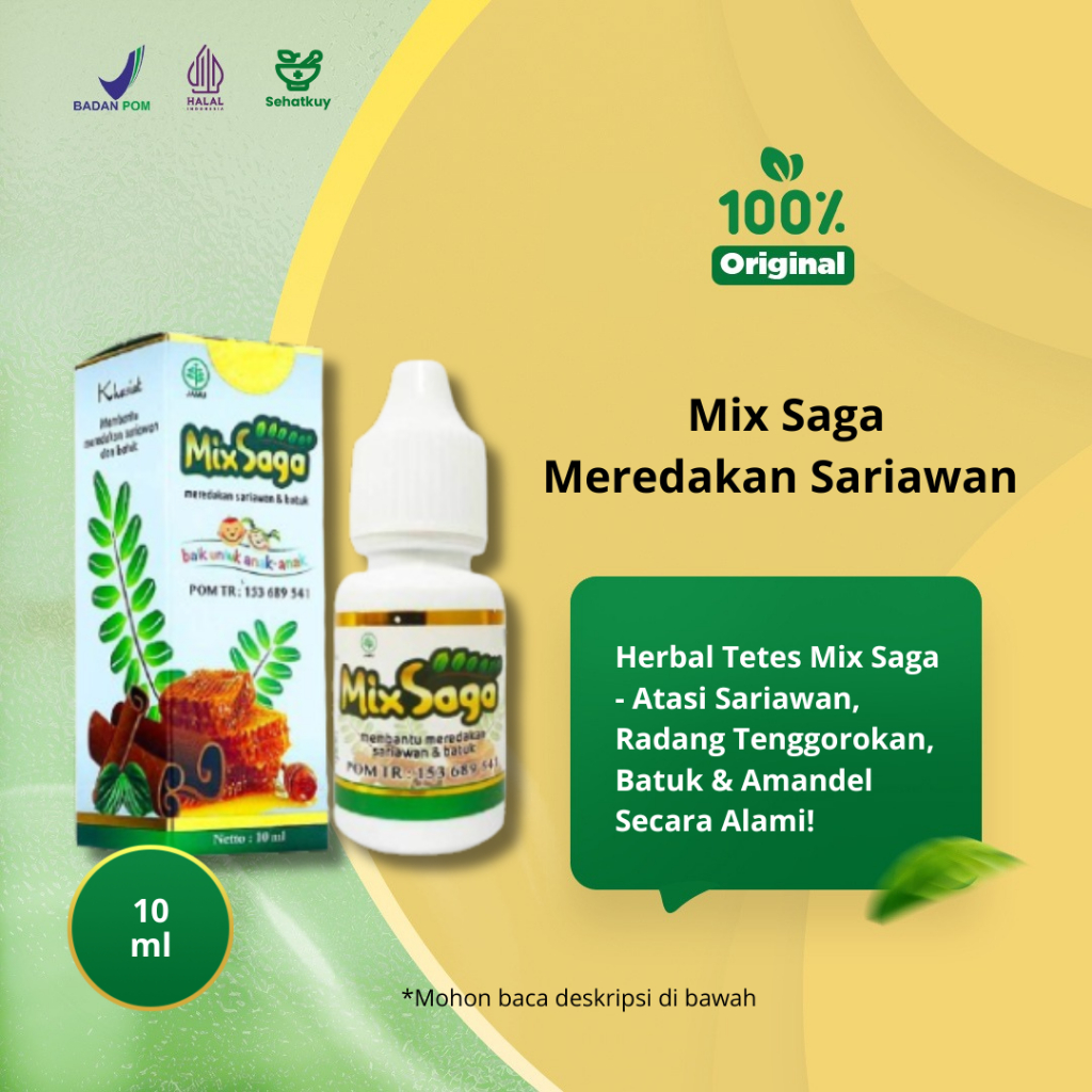 Jual Mix Saga Tetes Madu Daun Saga Green Zone Meredakan Batuk dan ...