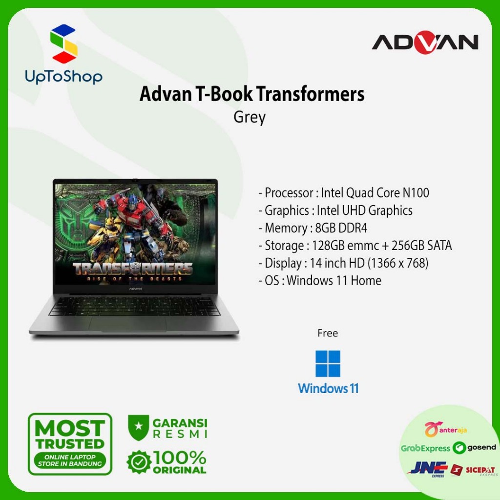 Jual Advan T-Book Transformers Intel Quad Core N100 8GB 128GB emmc ...