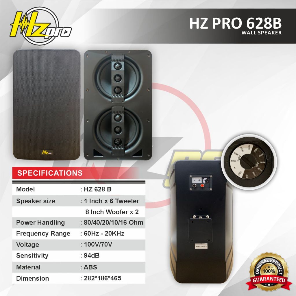 Jual WALL SPEAKER HZ PRO 628 ORIGINAL | Shopee Indonesia