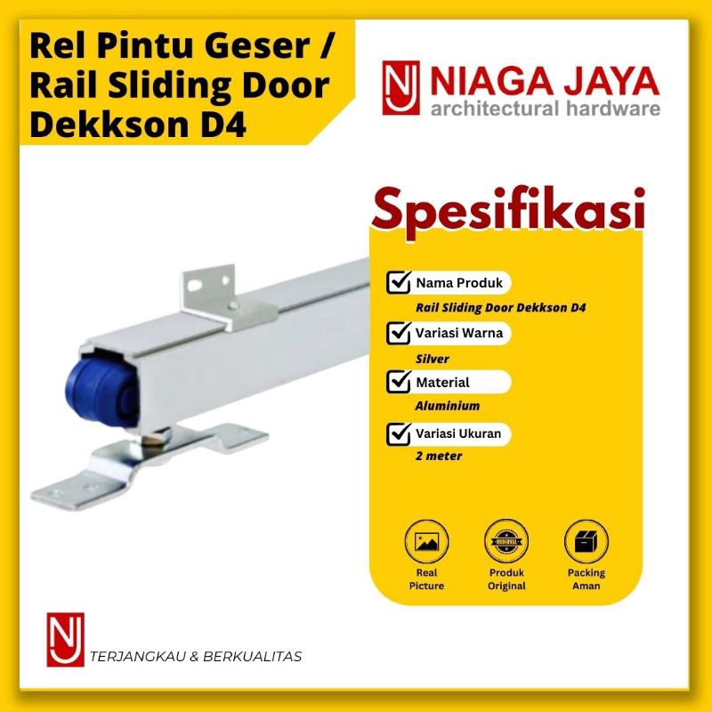 Jual REL SLIDING ALUMINIUM MERK DEKKSON D4 Beban Maksimal 100KG (2 M ...
