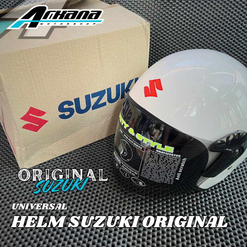 Jual Helm Helmet Half Face Jadul Vintage Putih Original Suzuki Nos ...