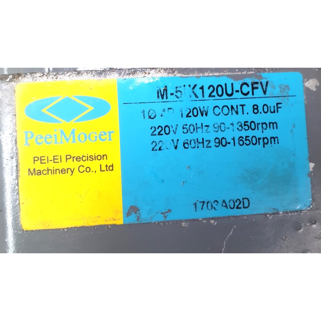 Jual AC motor gearbox PeeiMoger 220V 120watt model M-5IK120U-CFV 1 ...