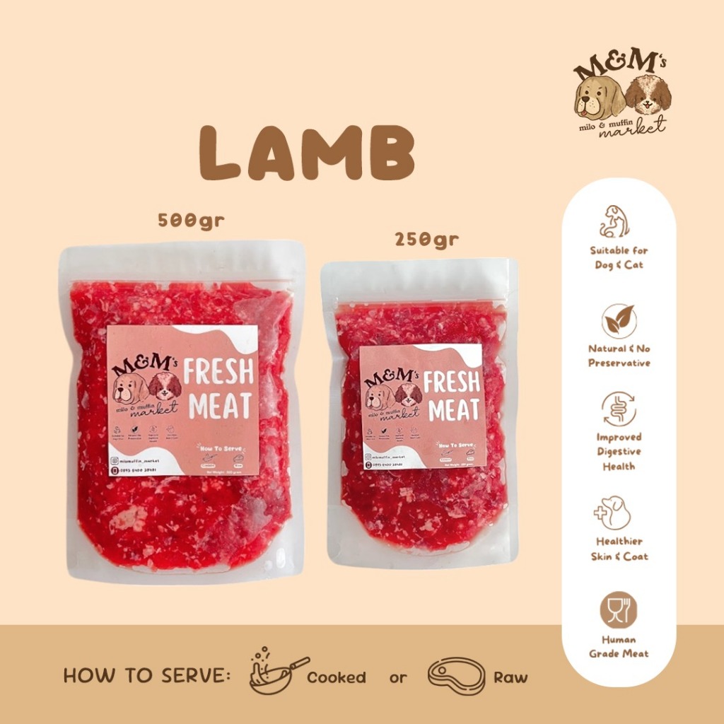 Jual Daging Domba / Lamb Segar Human Grade untuk Anjing & Kucing ...