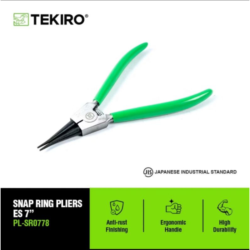 Jual TEKIRO tang circlip 7" LURUS BUKA (ES) snap ring pliers 7inch ...