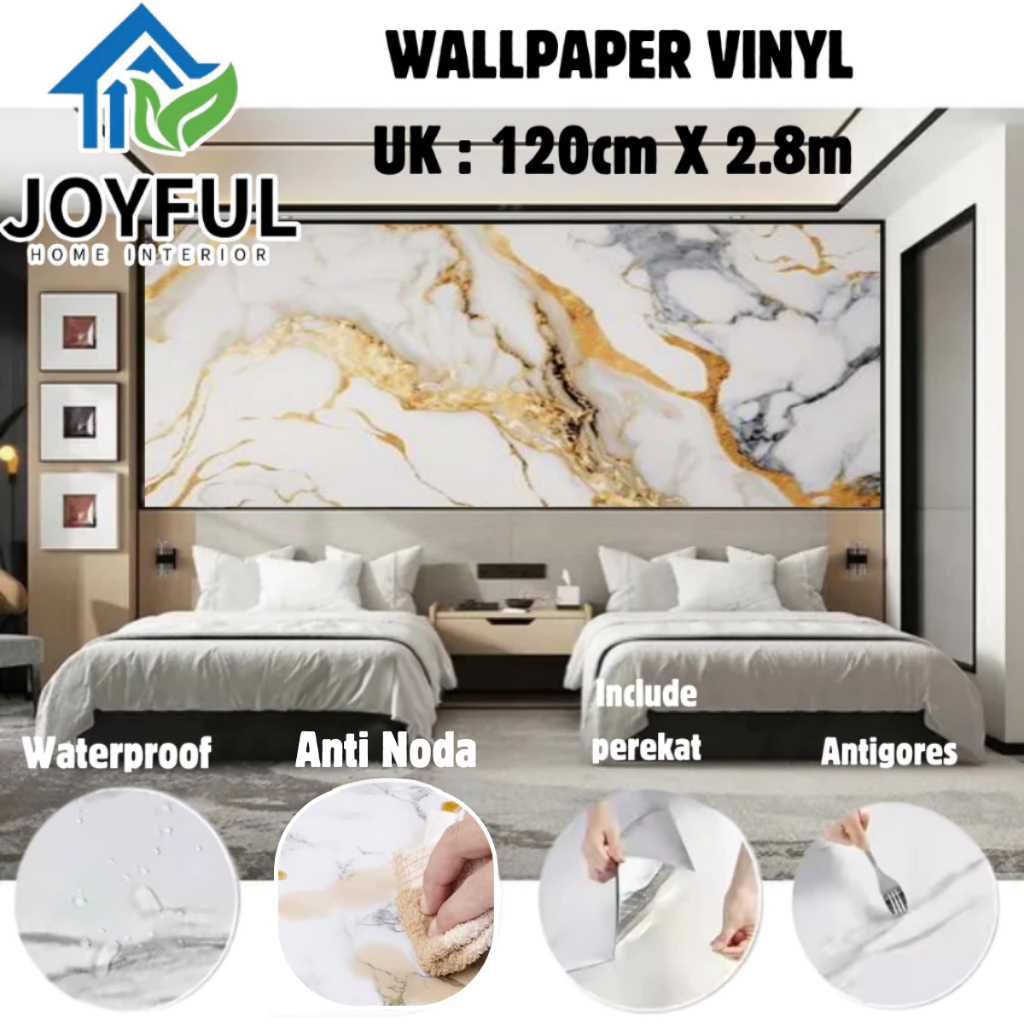 Jual Joyful Home Interior - Vinyl Marble Roll ( JUMBO )Tebal 2.5 mm ...