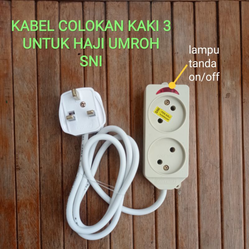 Jual Kabel Colokan 3 Kaki untuk Umroh Haji SNI Arab Malaysia Singapura ...
