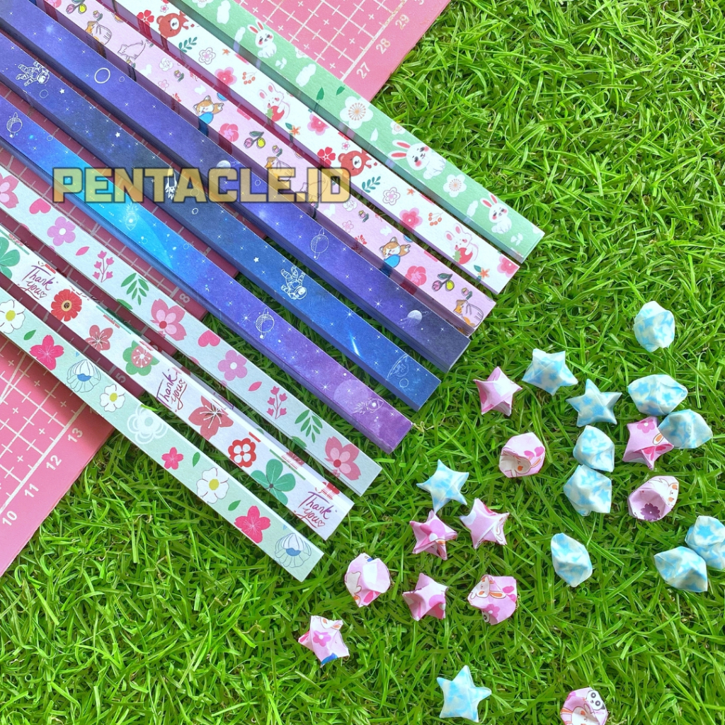 Jual Kertas Bintang Gambar Paper Star Karakter Hiasan Kerajian Lipat ...