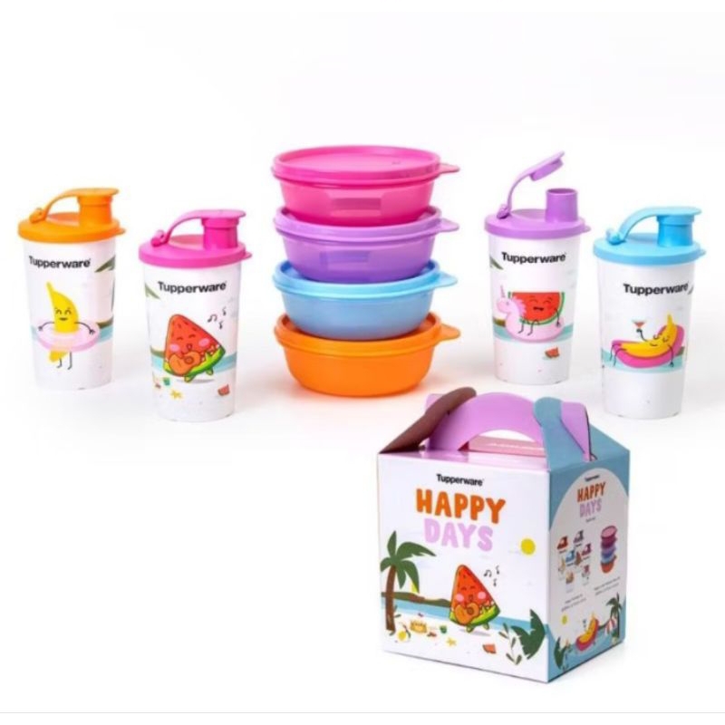 Jual Original Tupperware 100% happy days set (sepasang) | Shopee Indonesia