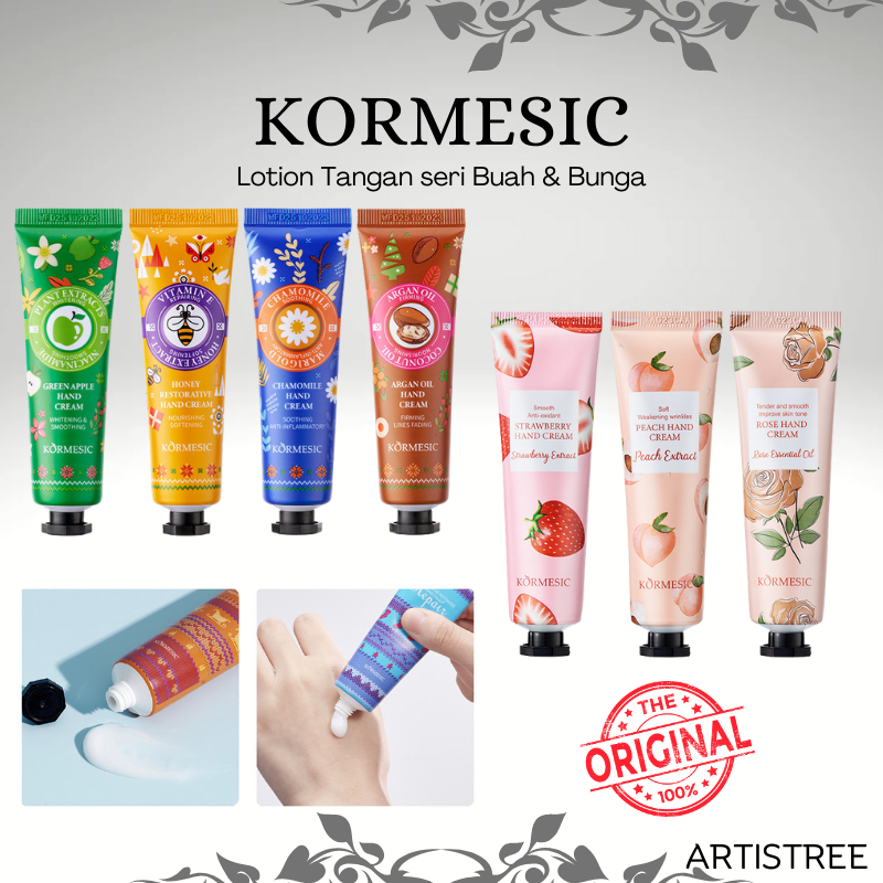Jual Kormesic Lotion Pencerah Tangan Buah Bunga Hand Cream Menghaluskan Kulit Kering Garis Halus ...