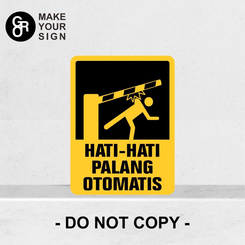Jual Rambu Sign Plat Alumunium/Plang/Lalu Lintas Hati Hati Palang ...