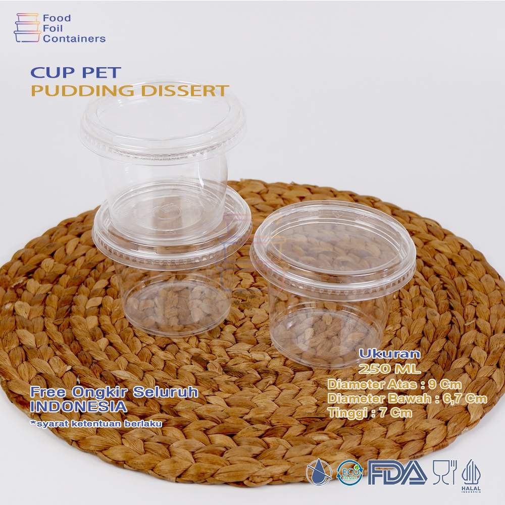 Jual CUP PUDDING ICE CREAM DISSERT 250 ML isi 50 pcs | Shopee Indonesia