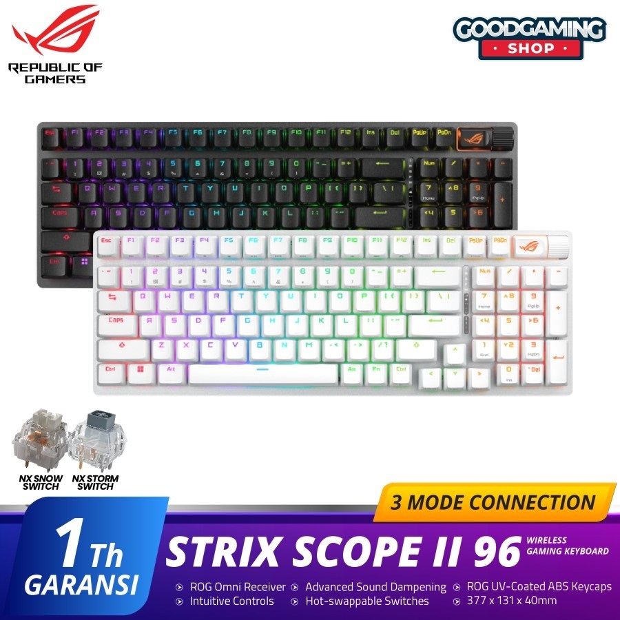 Jual ASUS ROG Strix Scope II 96 Wireless Gaming Keyboard | Shopee Indonesia