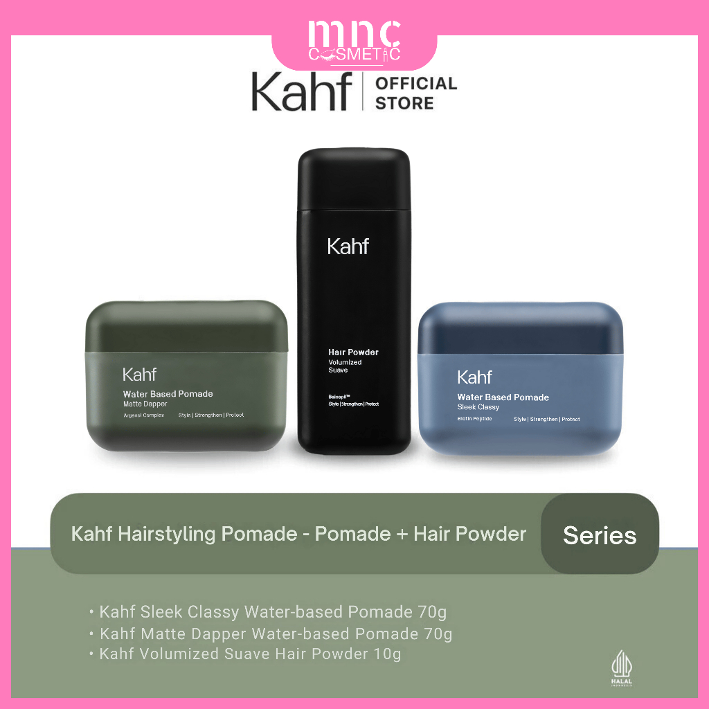 Jual Kahf Hairstyling Hair Pomade - Pomade + Hair Powder Series ...