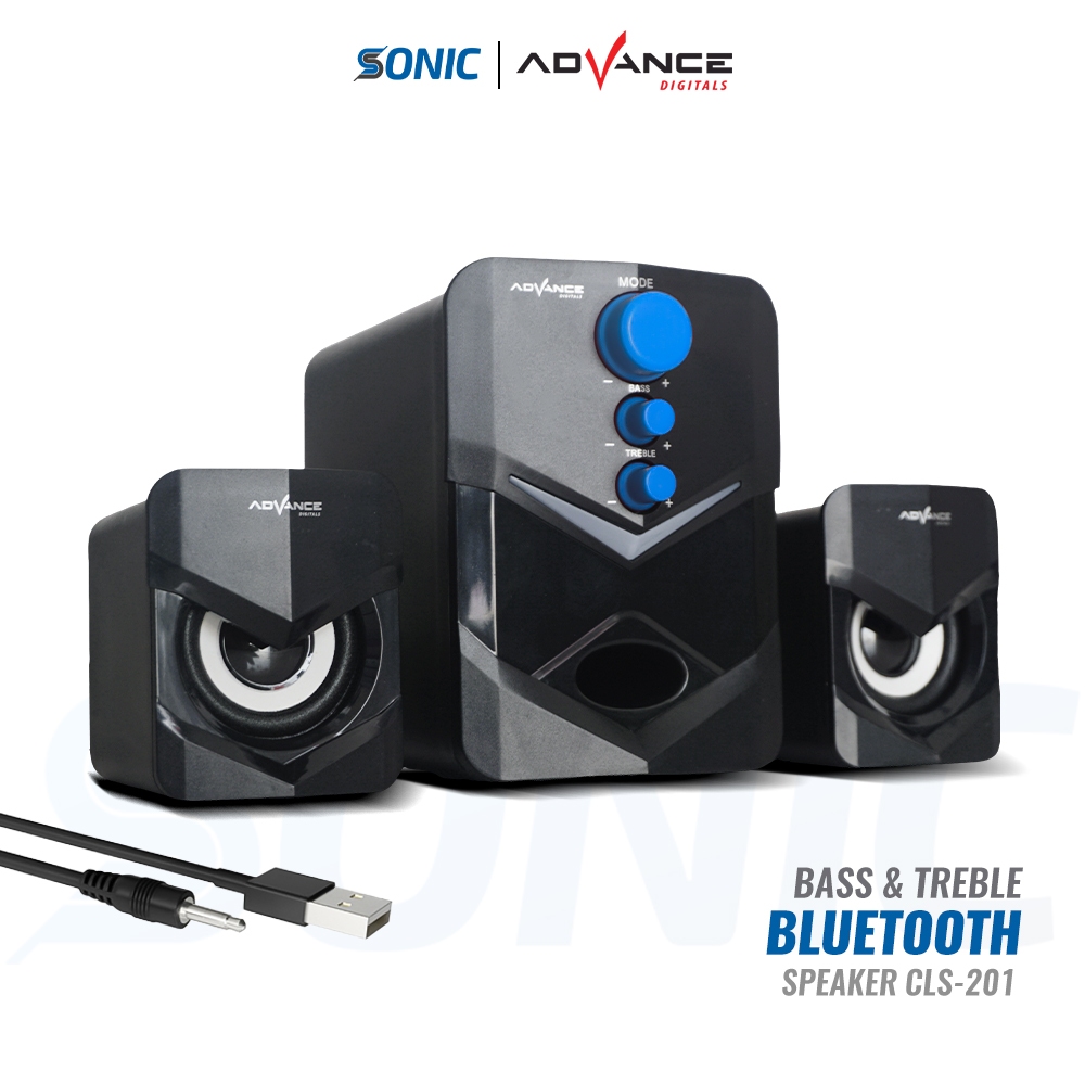 Jual Advance CLS-201BT Speaker Mutimedia Bluetooth Treble Bass Adjustable Speaker Komputer ...