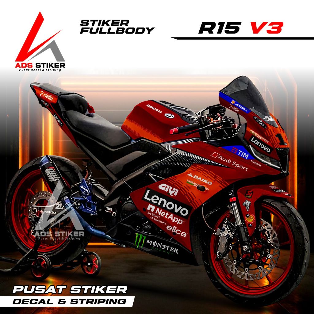 Jual COD Decal R15 V3 Full Body - Stiker R15 V3 Full Body - Striping ...