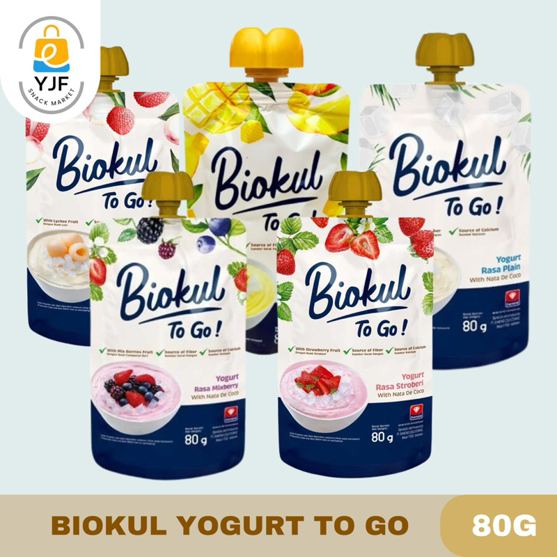 Jual Biokul Yoghurt To Go / Yoghurt Pouch Plain / Yogurt Rasa Mixberry ...
