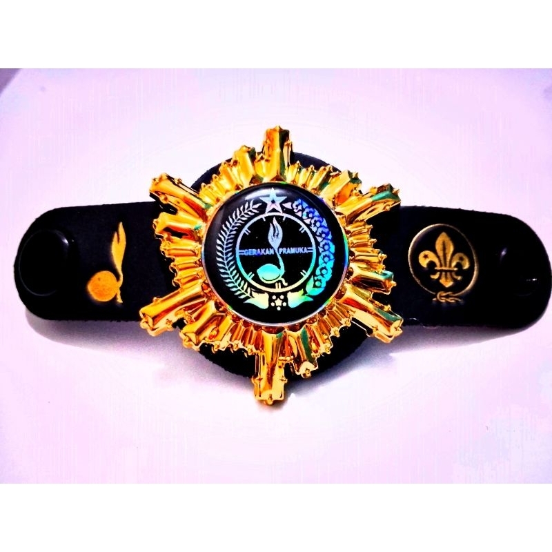 Jual Ring kacu pramuka Matahari viral motif bunga matahari gold Rainbow ...