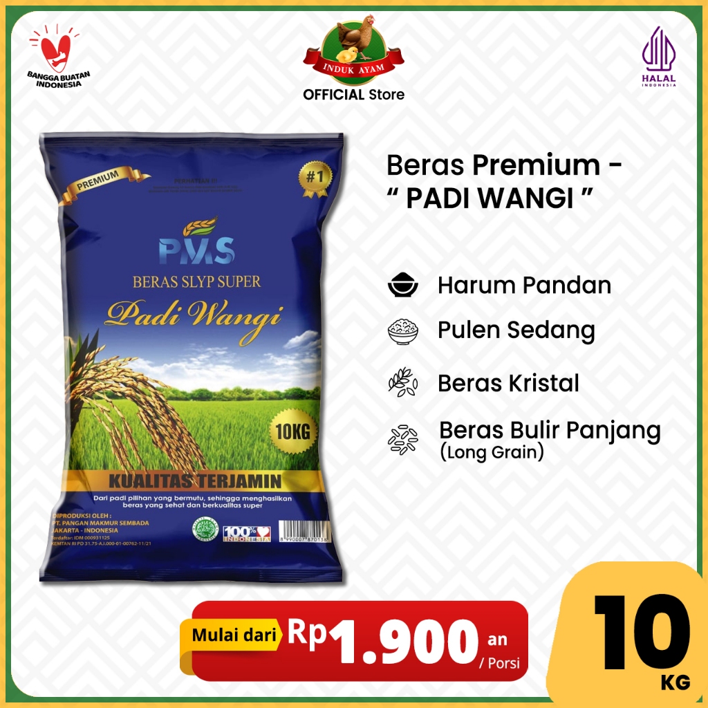 Jual Beras Premium PADI WANGI 10 kg - Beras Premium - Harum Pandan ...