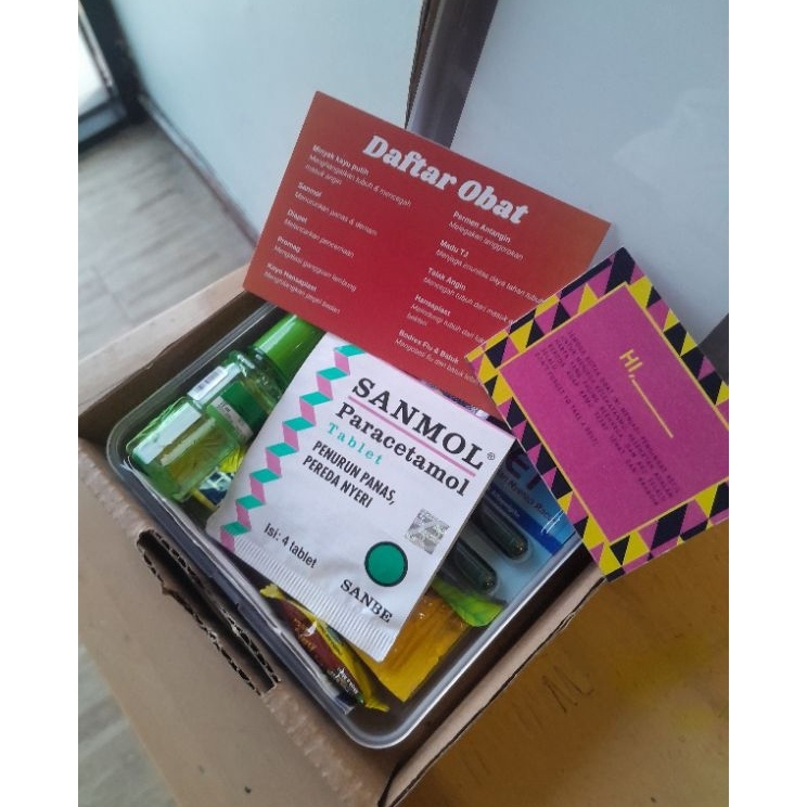 Jual Free Ongkos Kirim Emergency Box Apotek Obat Mini Kado Apotek Mini ...