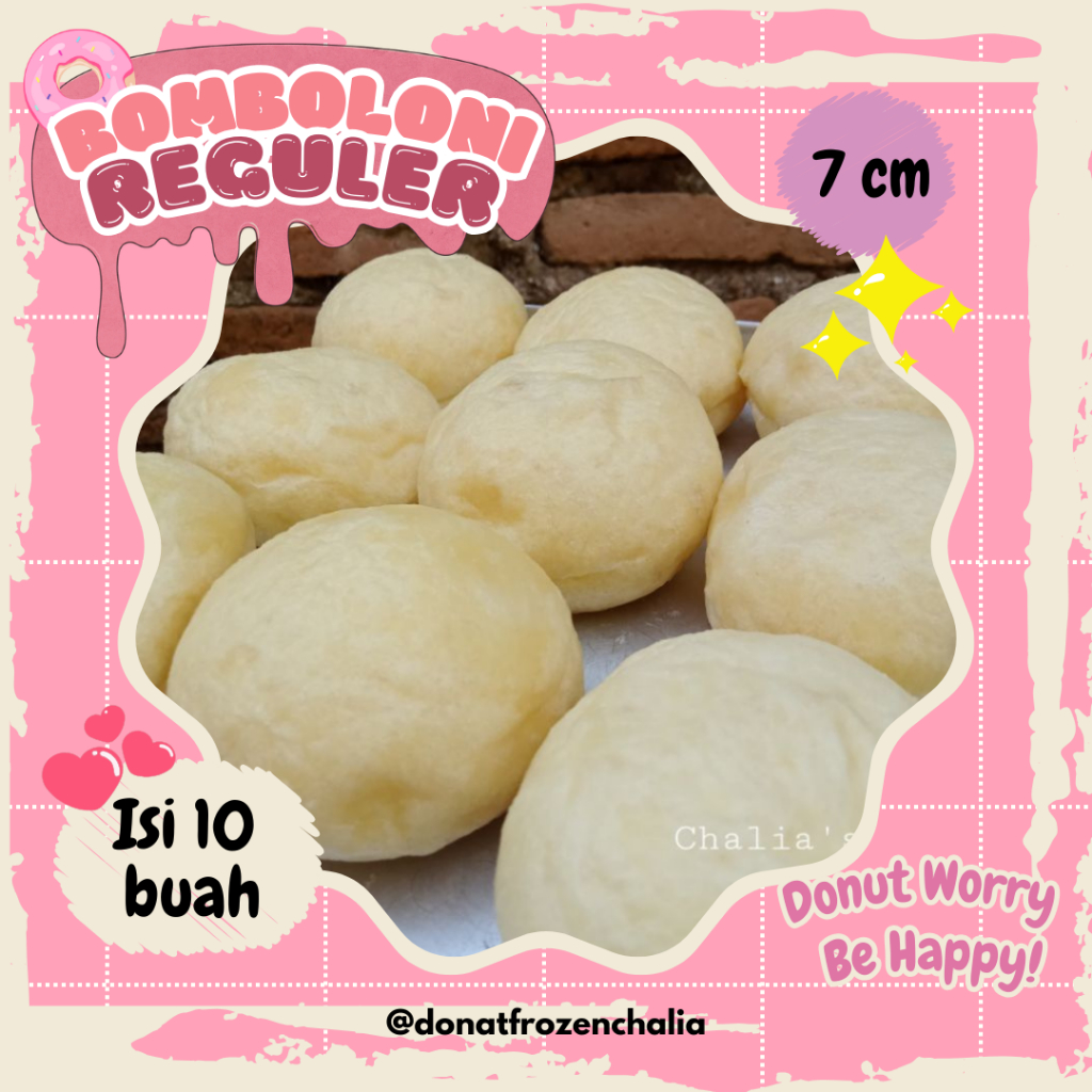 Jual [Chalia] DONAT BOMBOLONI FROZEN PER PACK ISI 10 PCS FREE GULA ...