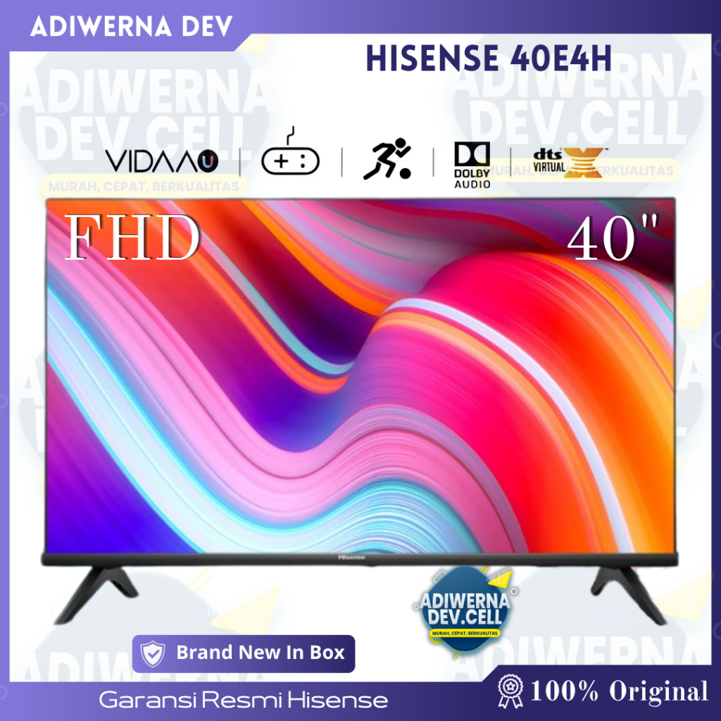 Jual Hisense 40" Inch FHD Vidaa Smart TV-Bezelless Design-Dolby Audio- Youtube/Netflix/Prime ...