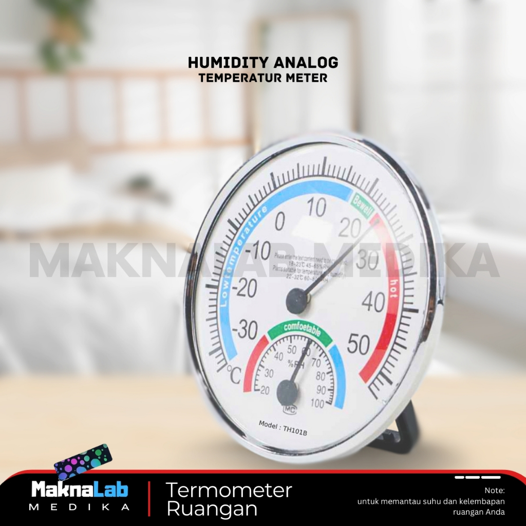 Jual Termometer Ruangan Analog Thermo Hygro l Termometer Hygro Analog l ...