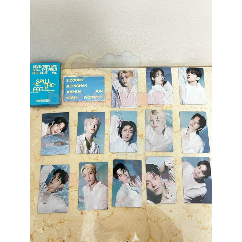 Jual Seventeen svt photocard pc sticker spill the feels blue ver joshua jun woozi dk the8 vernon ...