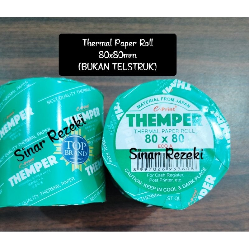 Jual 1 roll!! Thermal paper roll 80x80/kertas thermal/kertas printer ...