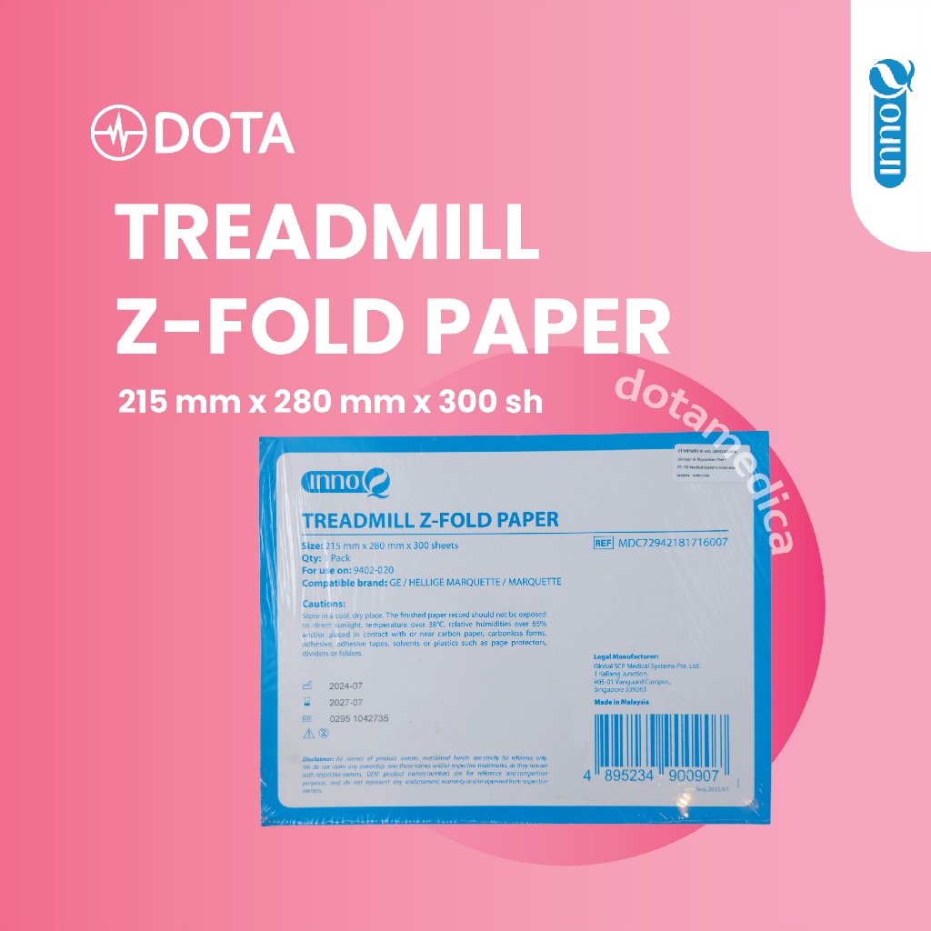Jual Kertas Tredmill / Thermal Paper / Treadmill Z Fold Paper 215mm ...