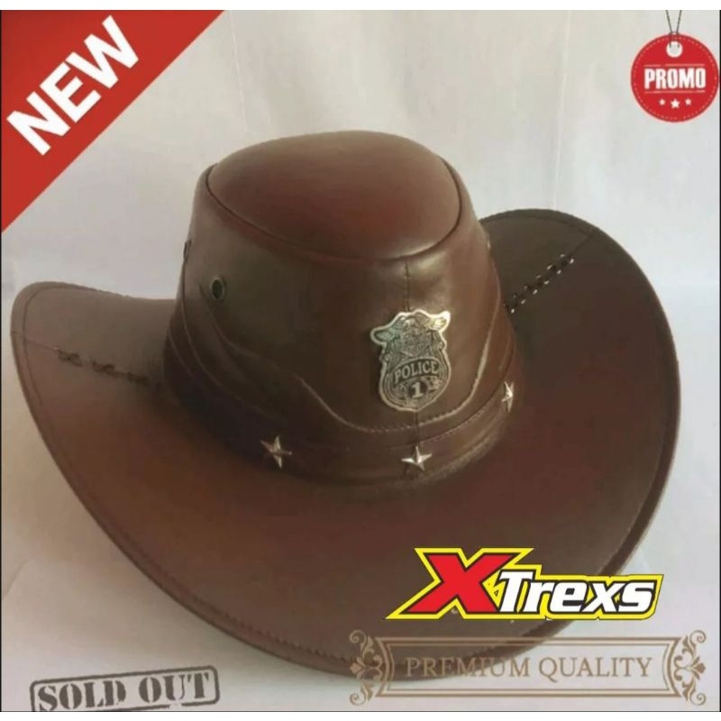 Jual Topi koboi pria kulit domba asli | Shopee Indonesia