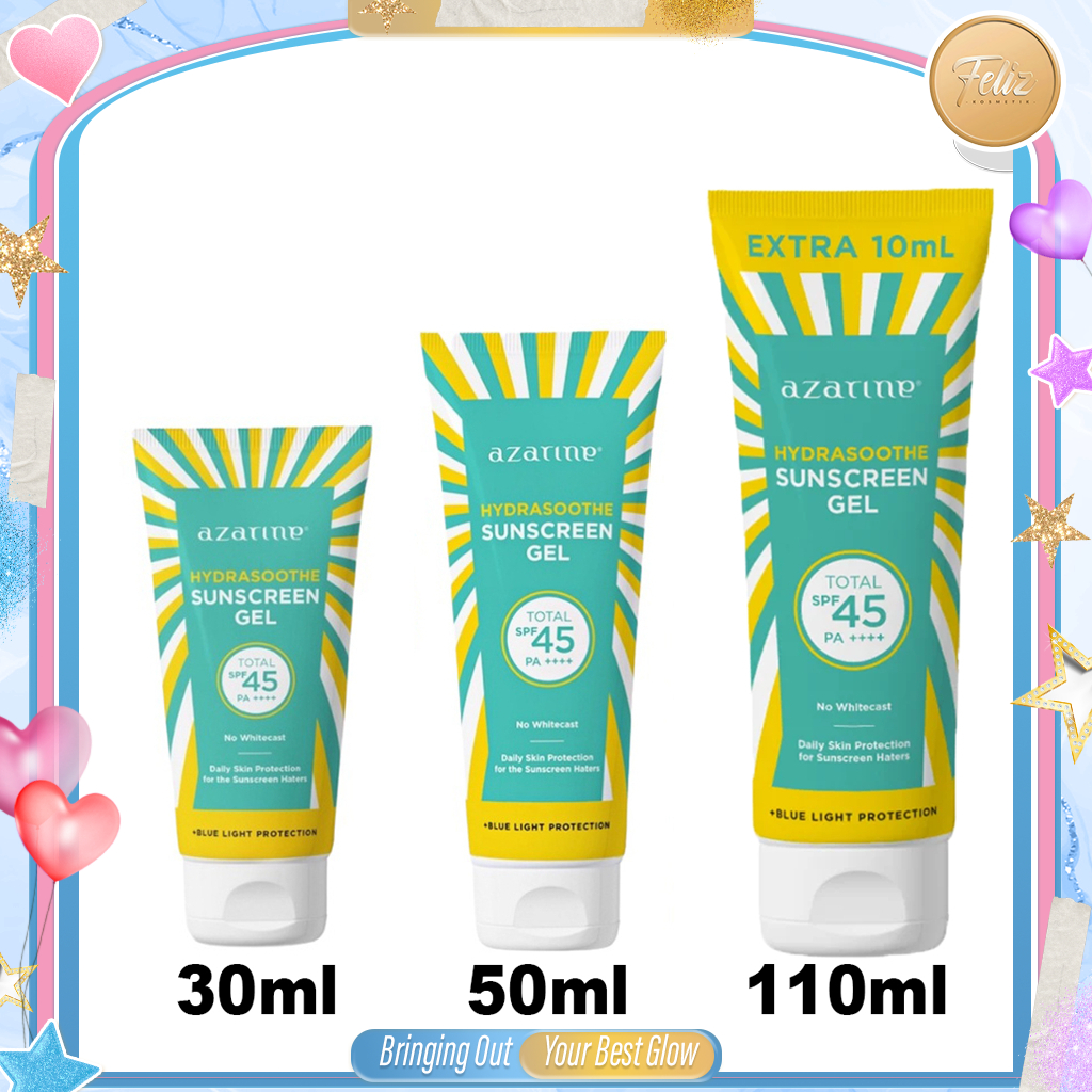 Jual * FELIZ * AZARINE Hydrasoothe Sunscreen Gel SPF 45++++ | Shopee ...