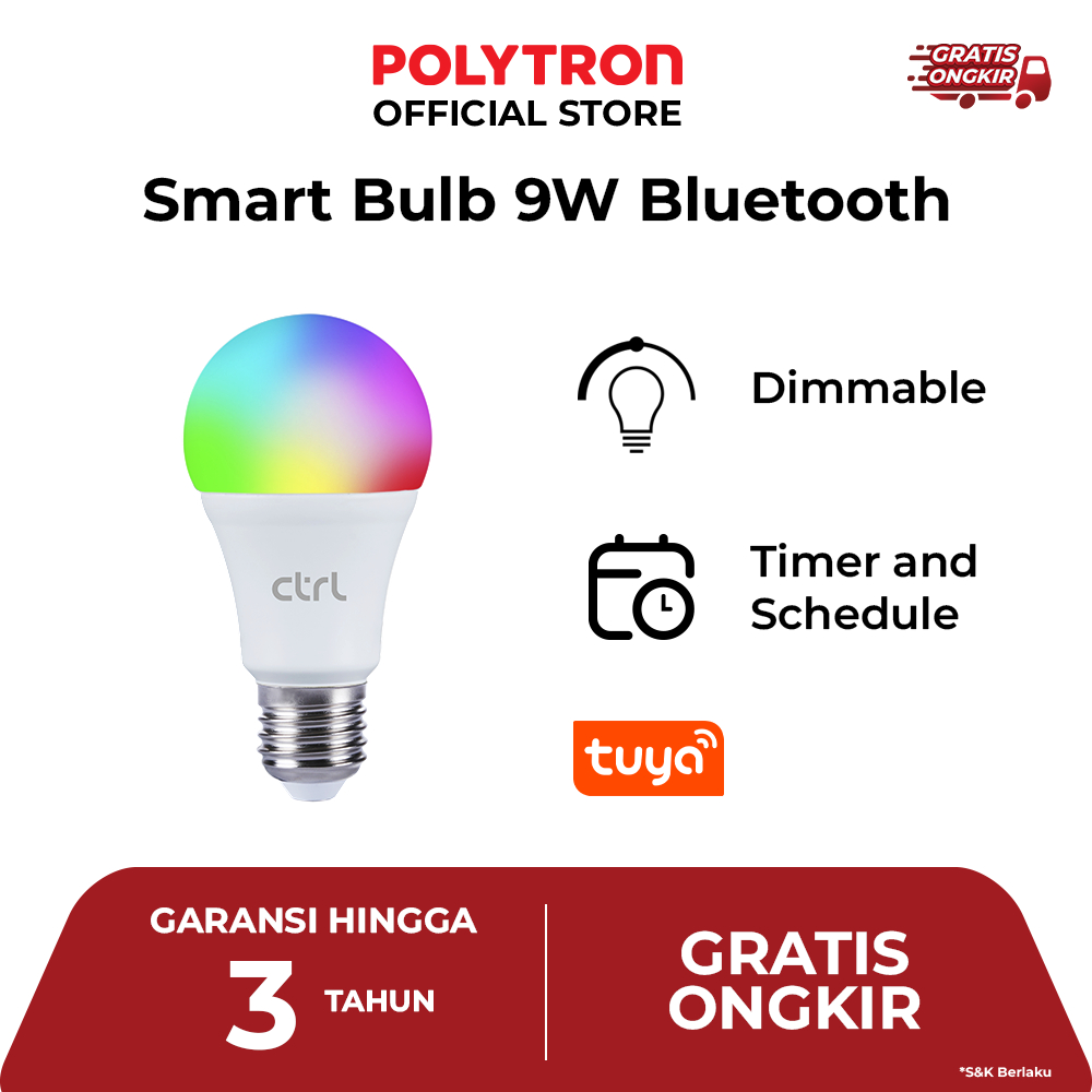 Jual CTRL Smart LED Bulb 9W Bluetooth Color RGB + WW Smart Home IoT BT ...