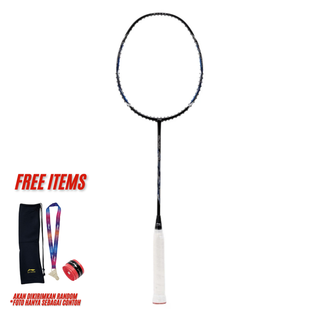 Jual Li-Ning Badminton Racket Blaze 100 Black/Silver/Navy Bundle Cover ...
