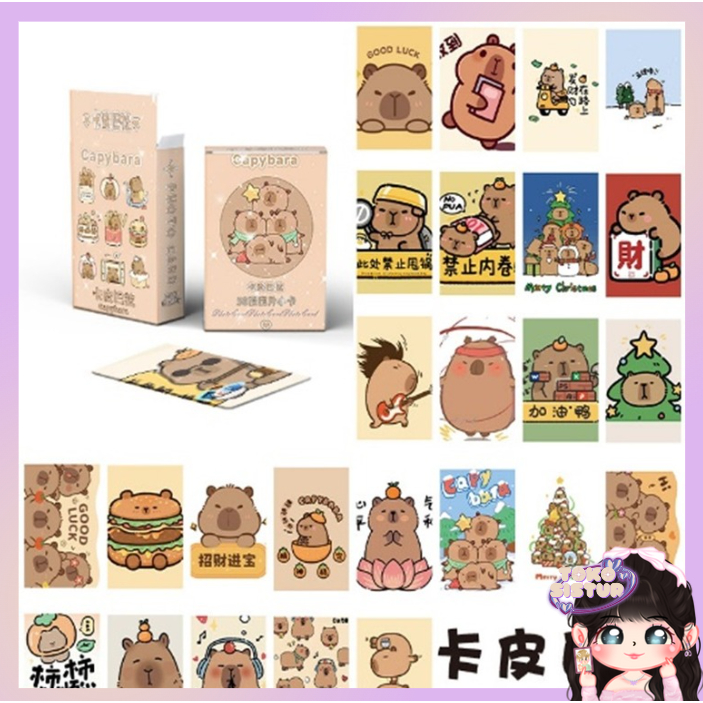 Jual [TS] CAPYBARA HOLOGRAM PHOTOCARD LOMO CARD ANIME 2 SISI ISI 50PCS ...