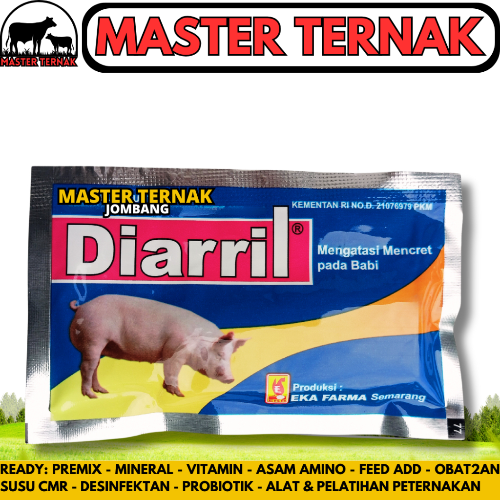 Jual DIARRIL 1 SACHET (10 KAPSUL) - Obat Mencret Diare untuk Babi ...