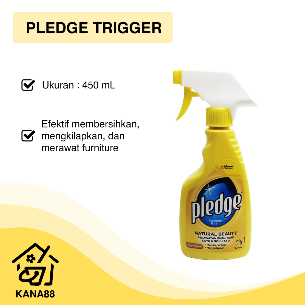 Jual Pledge Trigger 450ml Furniture Polish Botol Spray Pump Natural ...