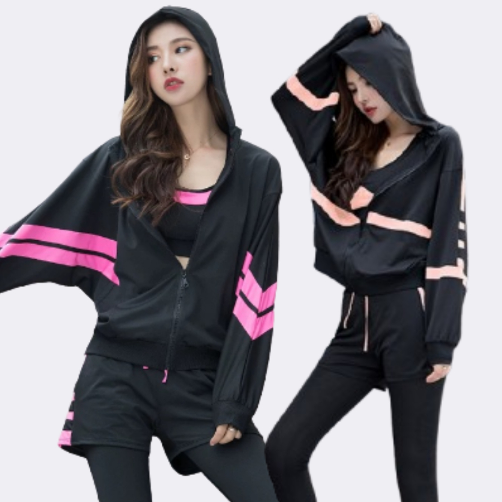 Jual Oppa Style Shop Loose Fit Jaket Hoodie Jacket Lari Wanita Running ...