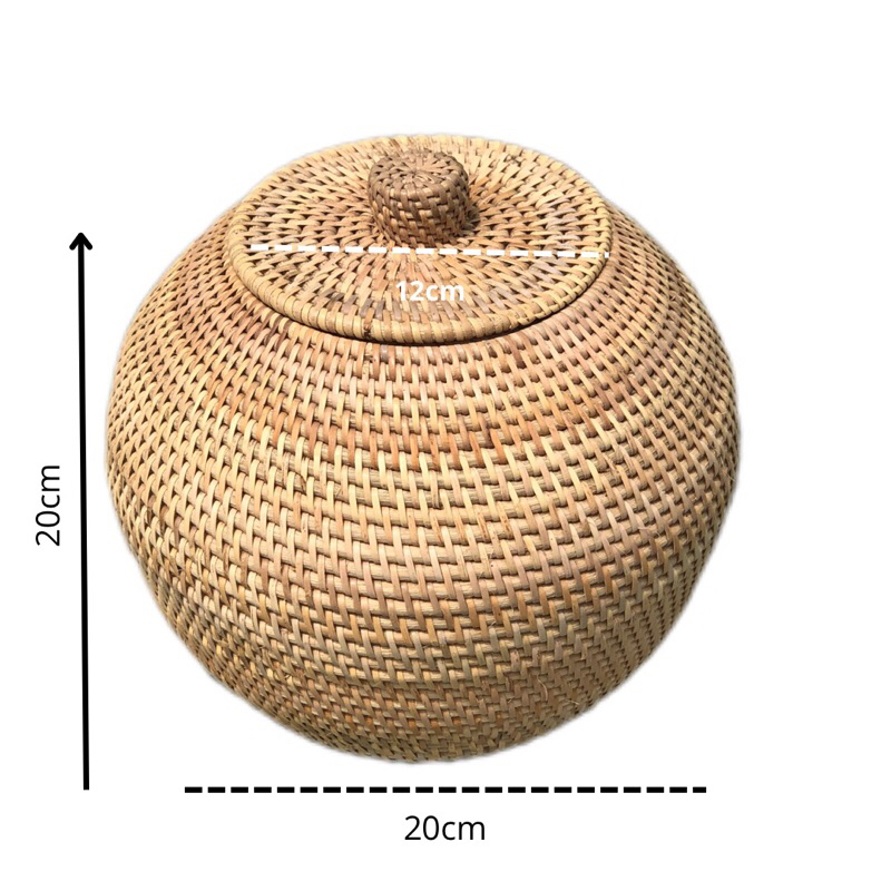 Jual Gentong Rotan Bulat Full Rotan Natural | Guci Anyaman Rotan ...