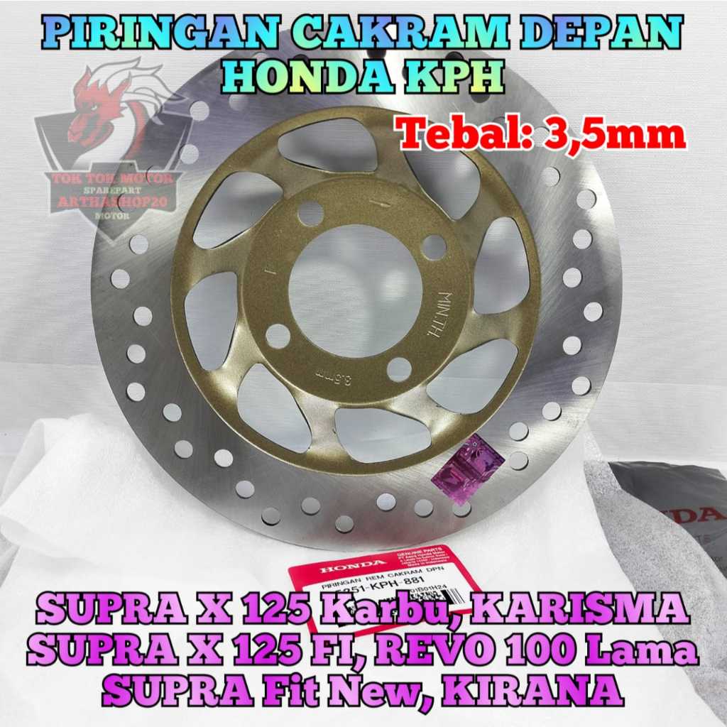Jual CAKRAM DEPAN KPH ASLI ORIGINAL MOTOR HONDA SUPRA X 125 KARBU , KHARISMA , SUPRA X 125 FI ...