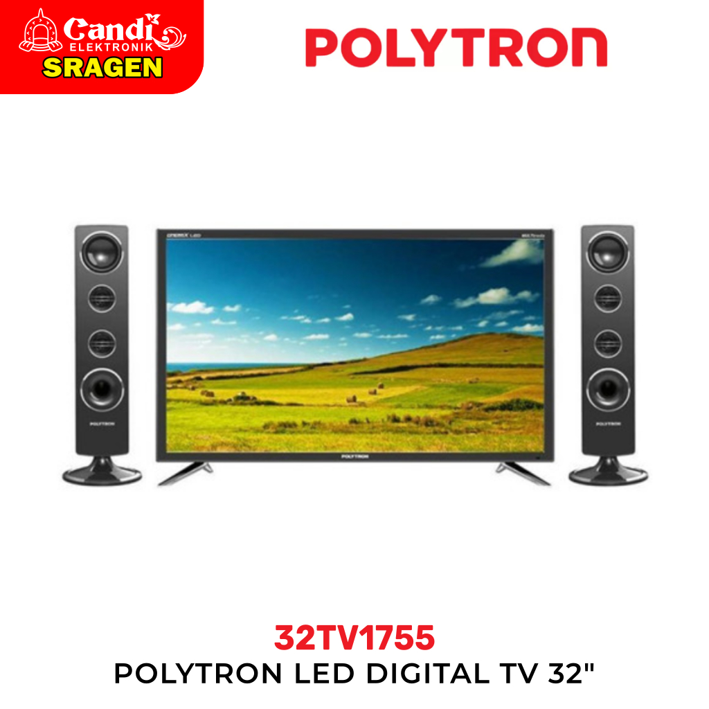 Jual POLYTRON Digital TV 32 Inch Tower Speaker 32TV1755 | Shopee Indonesia