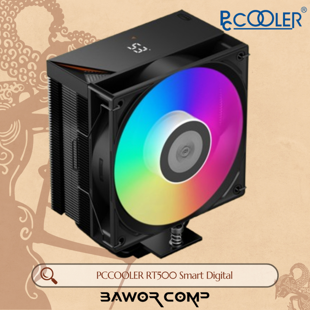 Jual PCCOOLER RT500 Smart Digital Monitor ARGB Black | CPU Cooler HSF Intel / AMD | Shopee Indonesia