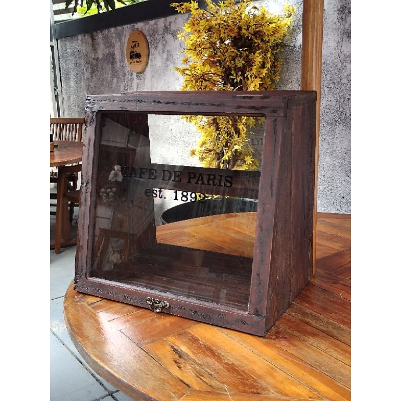 Jual Rak Display Kue Cafe De Paris Kayu Antik | Shopee Indonesia
